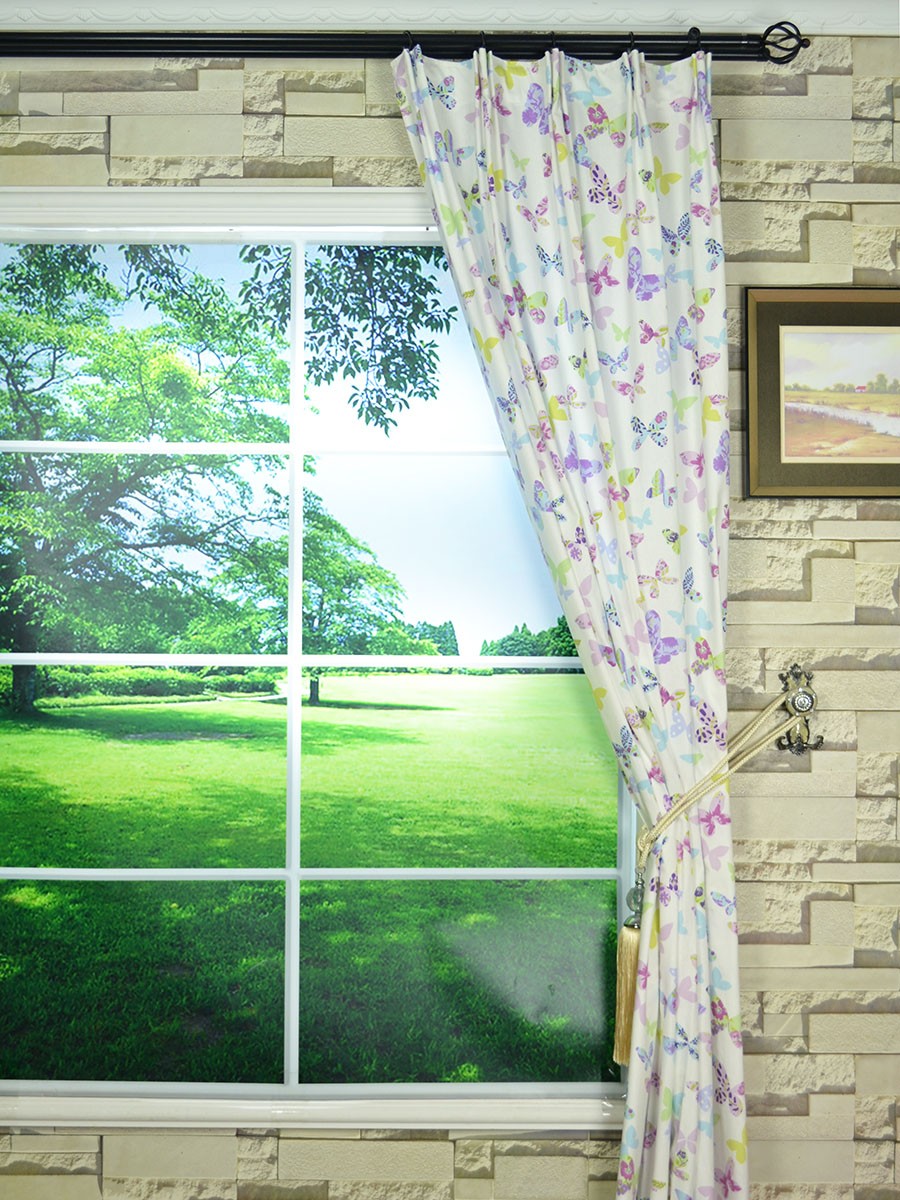 Whitehaven Butterflies Printed Versatile Pleat Ready Made Cotton ...