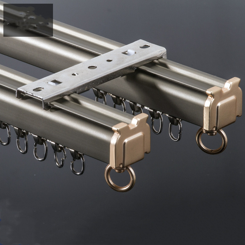 CHR06 Thick Silver Champagne Gold Curtain Tracks Ceiling/Wall Mount ...
