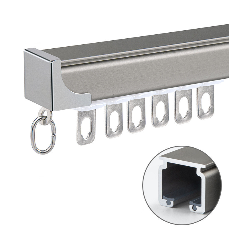 CHR103 White Champagne Silent Gliss Single/Double Curtain Rails ...