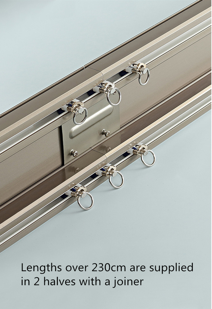 CHR106 Ceiling Mounted Super Thick Aluminum Alloy Double Curtain Tracks ...