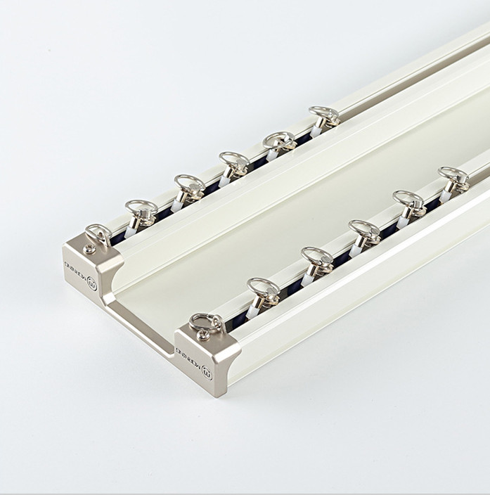 CHR106 Ceiling Mounted Super Thick Aluminum Alloy Double Curtain Tracks ...