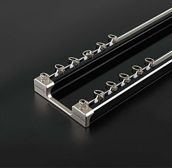 CHR106 Ceiling Mounted Super Thick Aluminum Alloy Double Curtain Tracks ...