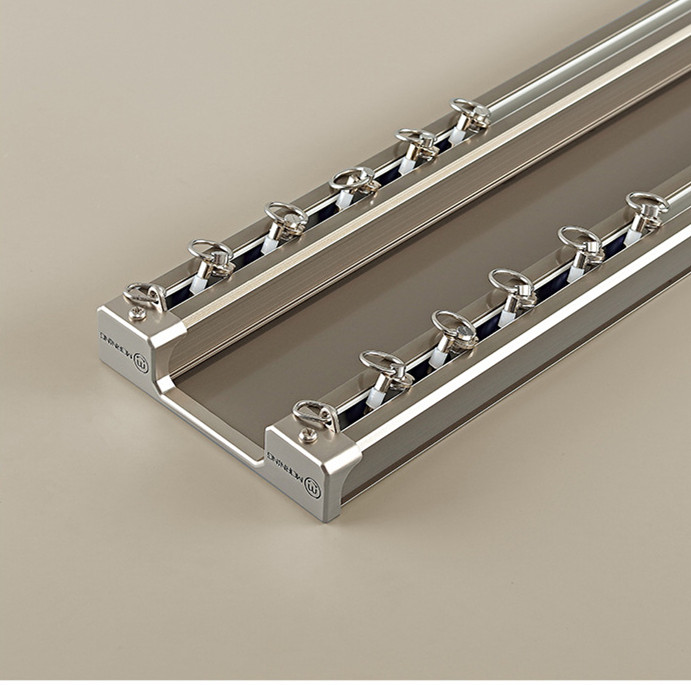CHR106 Ceiling Mounted Super Thick Aluminum Alloy Double Curtain Tracks ...