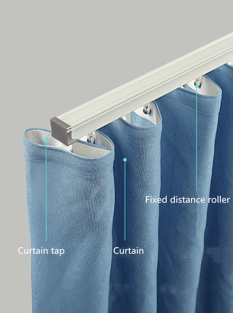 Warrego CHR112 Thick Ivory S Fold Curtain Tracks Ceiling/Wall Mount ...