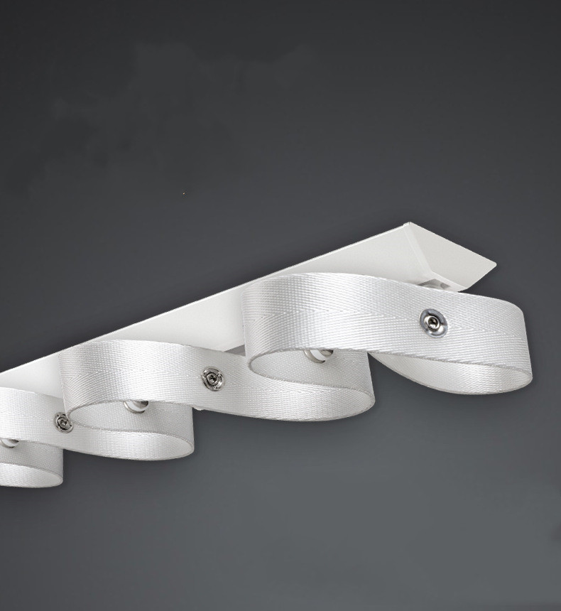 Custom Double S Fold Curtain Tracks Ceiling Mount White Black Warrego ...