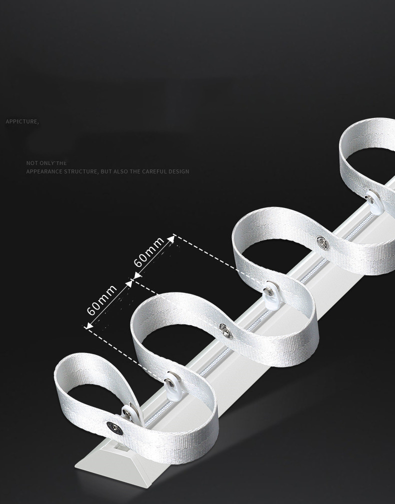 Custom Double S Fold Curtain Tracks Ceiling Mount White Black Warrego ...