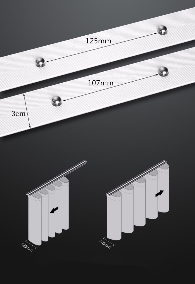 Custom Double S Fold Curtain Tracks Ceiling Mount White Black Warrego ...