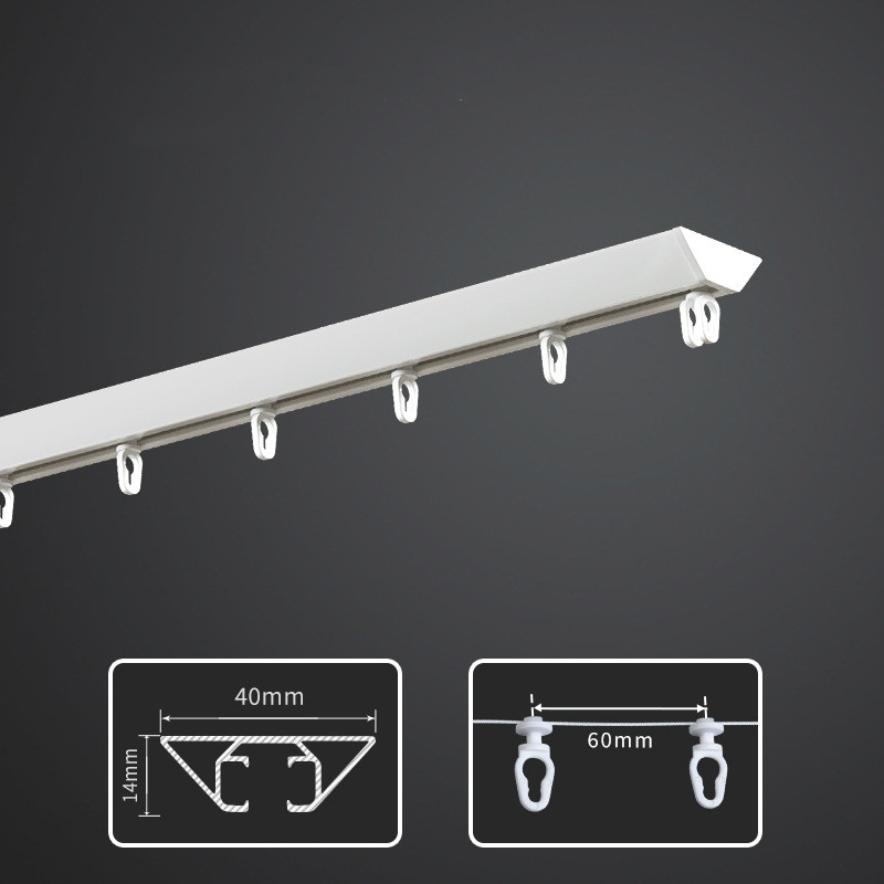 Custom Double S Fold Curtain Tracks Ceiling Mount White Black Warrego ...