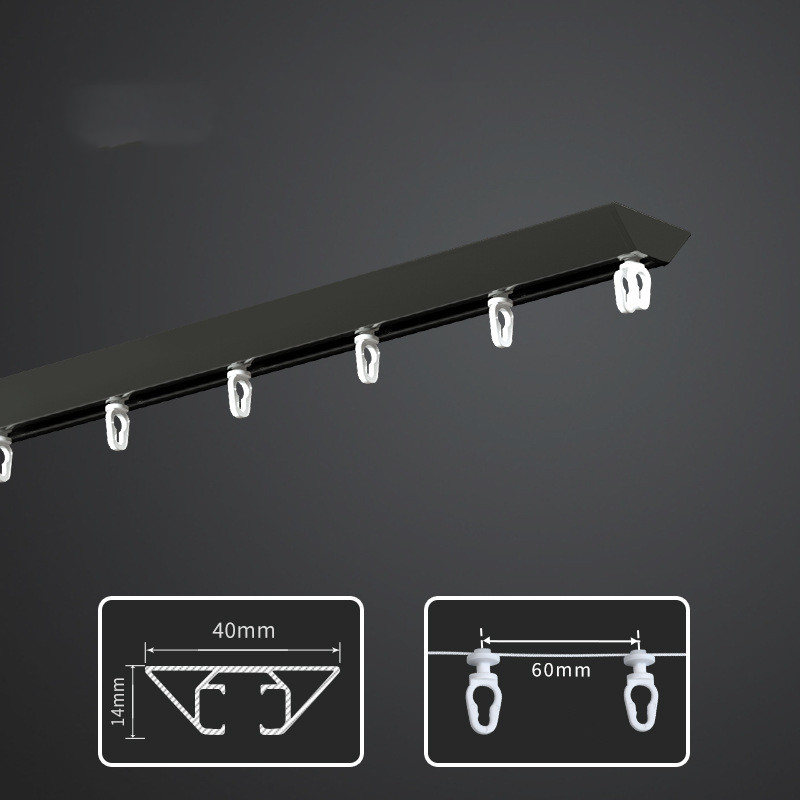 Custom Double S Fold Curtain Tracks Ceiling Mount White Black Warrego ...
