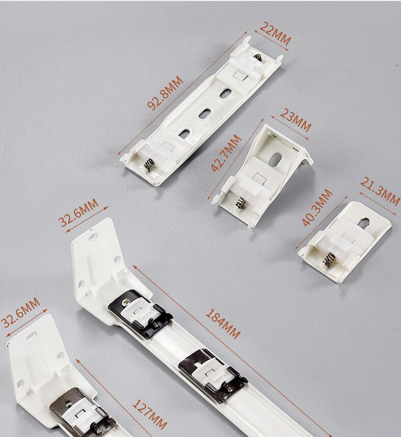 CHR34 Thick Ivory Black Champagne Bronze Curtain Tracks Ceiling/Wall ...