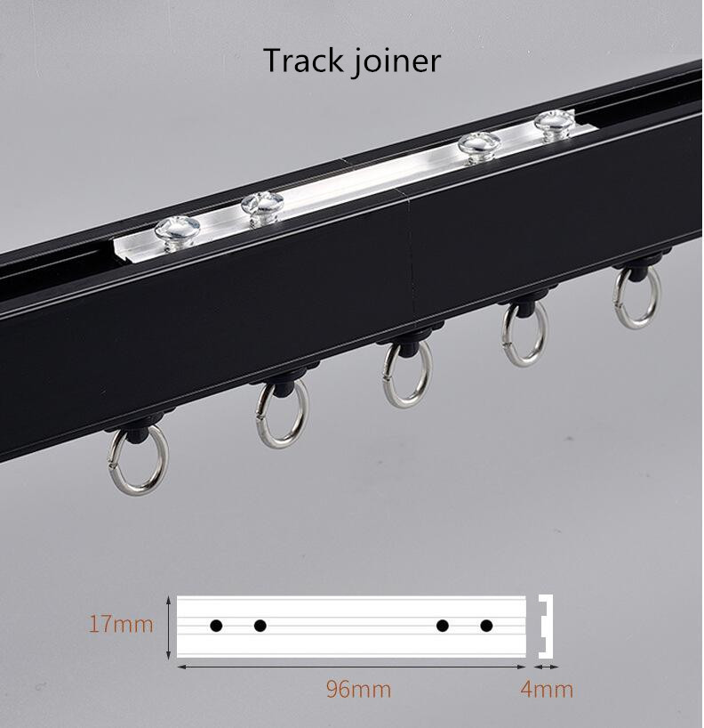 CHR34 Thick Ivory Black Champagne Bronze Curtain Tracks Ceiling/Wall ...