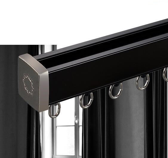 CHR34 Thick Ivory Black Champagne Bronze Curtain Tracks Ceiling/Wall ...