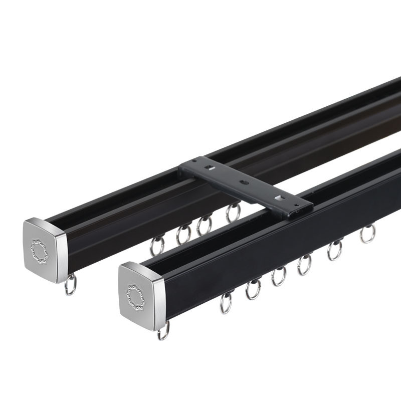 CHR34 Thick Ivory Black Champagne Bronze Curtain Tracks Ceiling/Wall ...