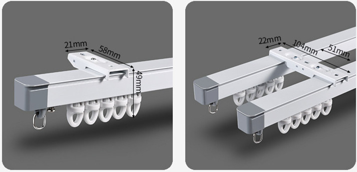CHR4222 Ivory Extendable Ceiling Wall Mounted Curtain Tracks | Curtains ...