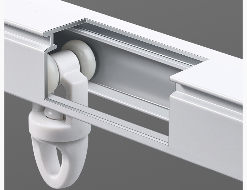 CHR4222 Ivory Extendable Ceiling Wall Mounted Curtain Tracks | Curtains ...