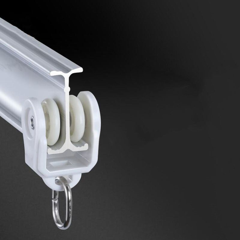 CHR43 Bendable Wood Grain Curtain Tracks Ceiling/Wall Mount For Corner ...