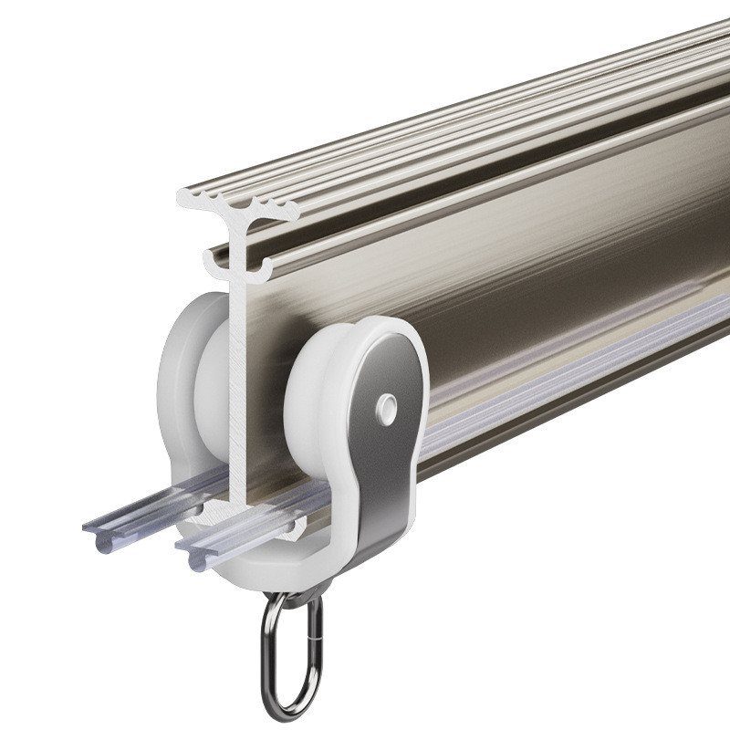 CHR45 Bendable Ivory and Champagne Curtain Tracks Ceiling/Wall Mount ...