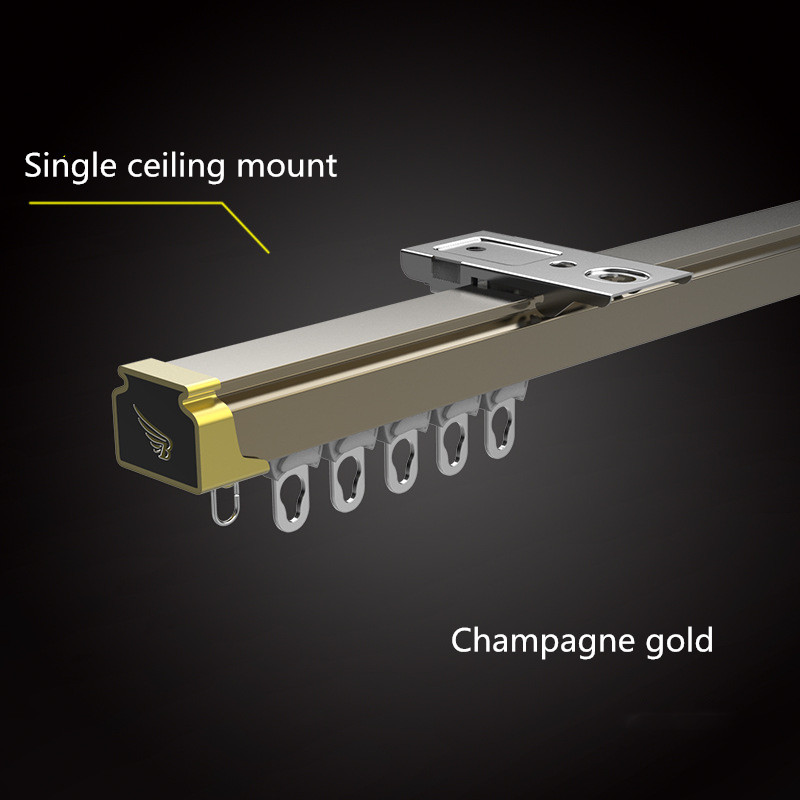 CHR49 Heavy-Duties Single/Double Curtain Tracks Ceiling/Wall Mounts For ...
