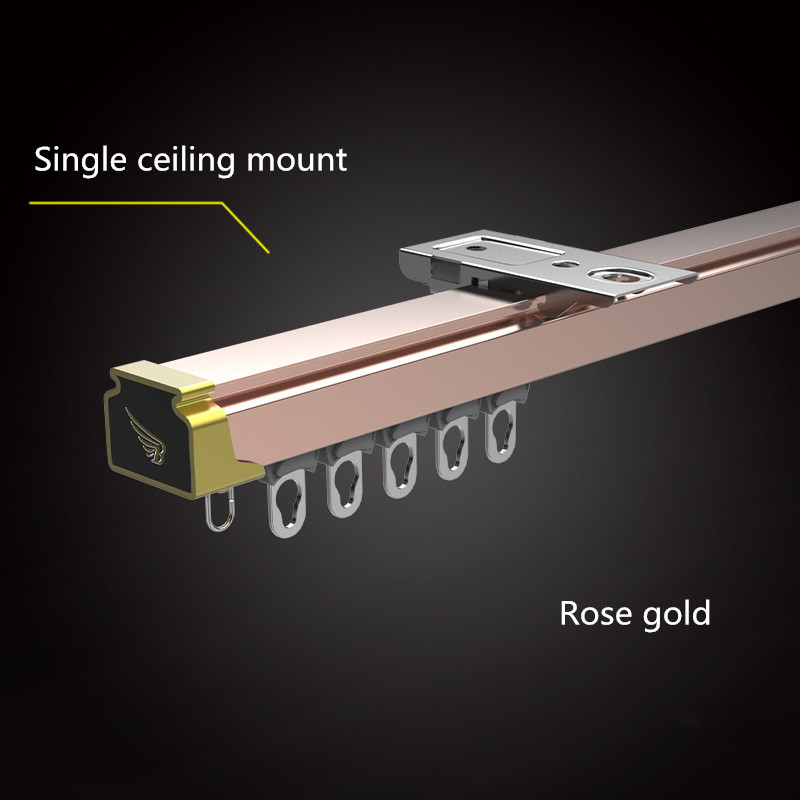 CHR49 Heavy-Duties Single/Double Curtain Tracks Ceiling/Wall Mounts For ...