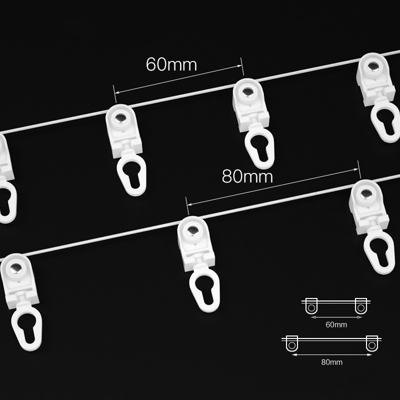 Thick Wave Fold Curtain Tracks Ceiling/Wall Mount For Bay Windows ...