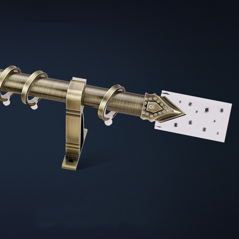 QYR61 Coree 28mm diameter Steel Curtain Rod Set With Acrylic Finial ...