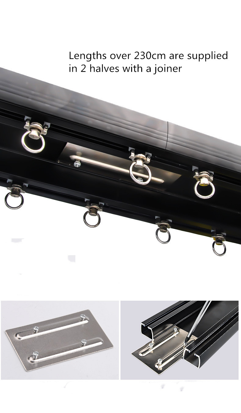 CHR66 Ceiling Mounted Double Curtain Rails For Heavy Curtains ...