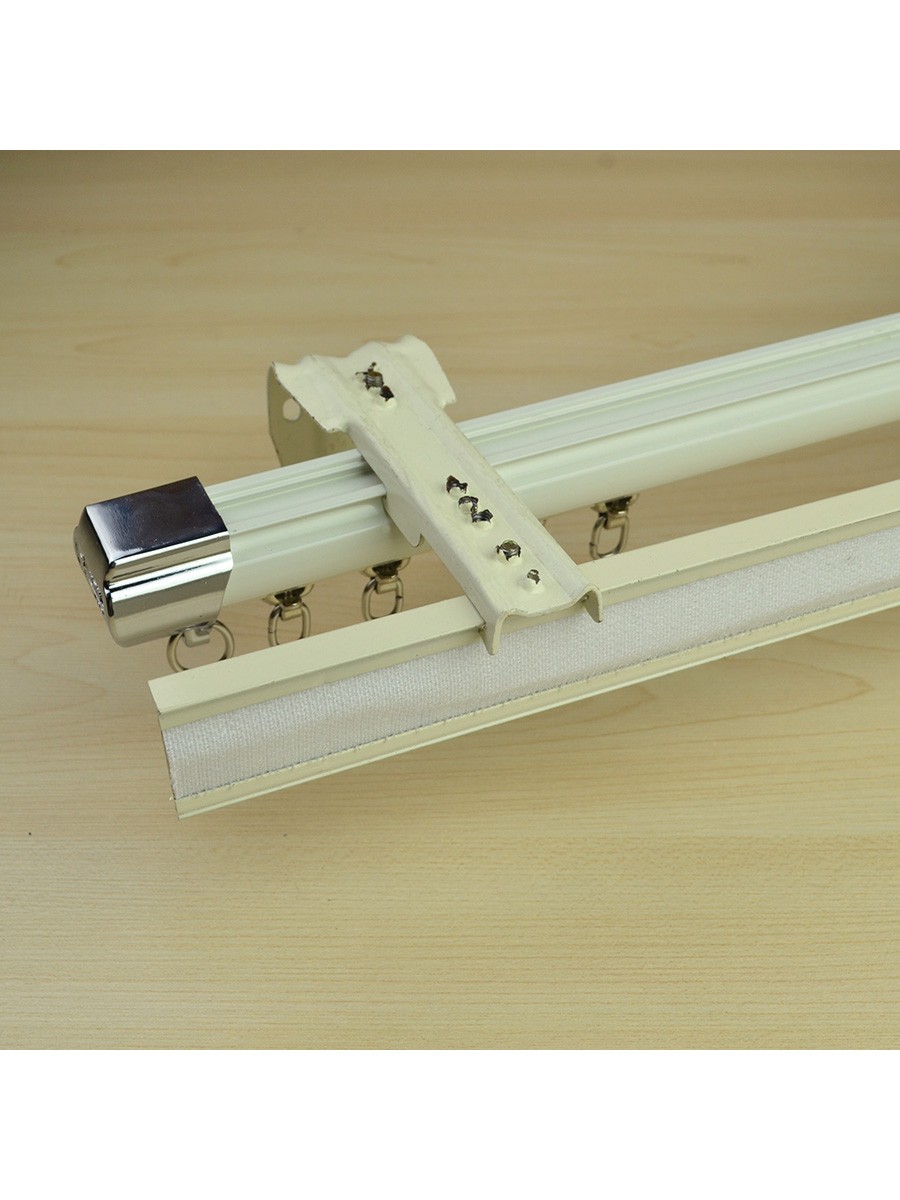 CHR7425 Aluminum Alloy Double Curtain Track Set with Valance Track ...