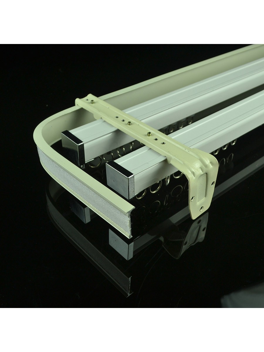 CHR7624 Wall Mounted Triple Curtain Tracks with Valance Track and Rails ...