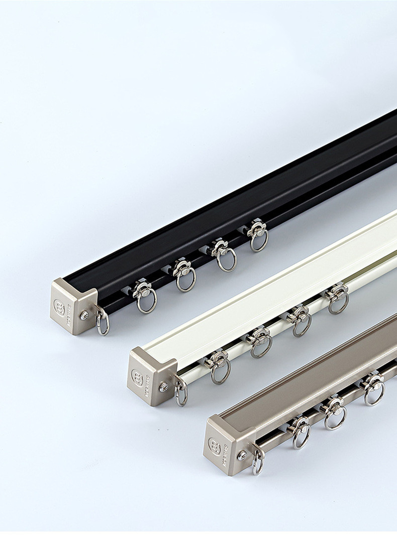 CHR88 Super Thick Big Ivory Black Champagne Curtain Tracks Ceiling/Wall ...