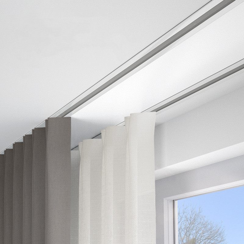 CHR90 Embedded Mute Ceiling Curtain Rail System For Room Divider ...