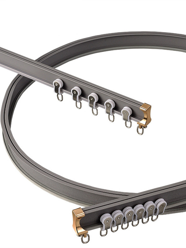 Curved Silent Gliss Single/Double Curtain Tracks For Bay Windows ...