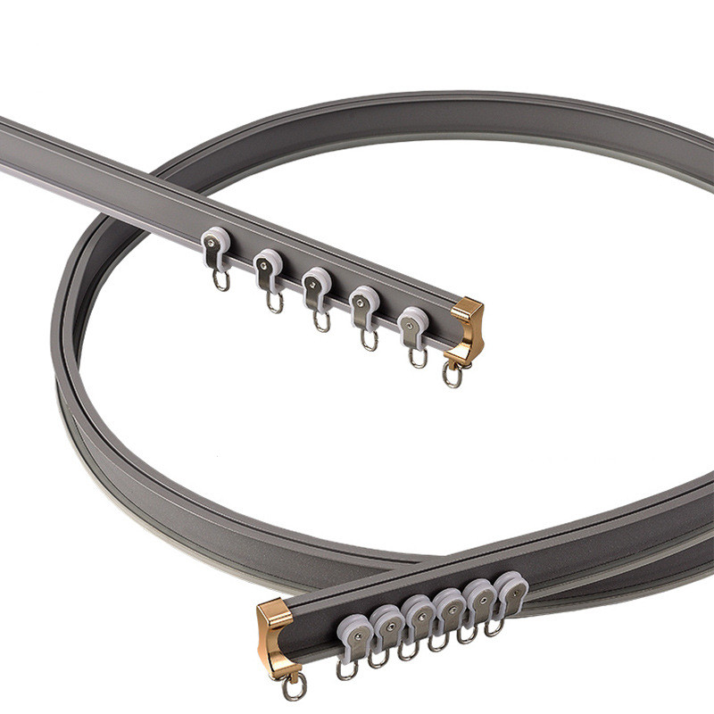 Curved Silent Gliss Single/Double Curtain Tracks For Bay Windows ...