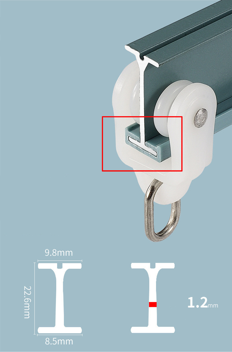 CHRY1124 Bendable Curtain Track And Valance Rail For Bay Window ...