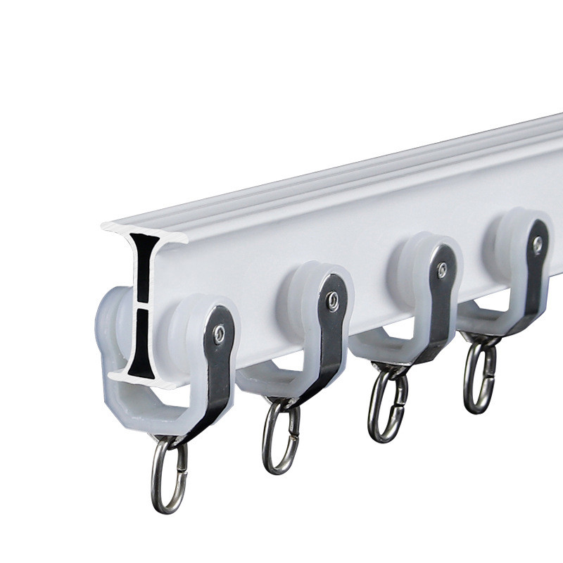 CHRY22 White Bendable Curtain Tracks S Fold For Corner Windows ...