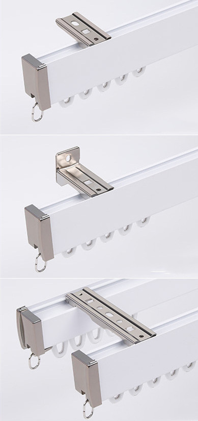 CHRY23 White Black Gold Anti-light Leakage Curtain Rail S Fold Tracks ...