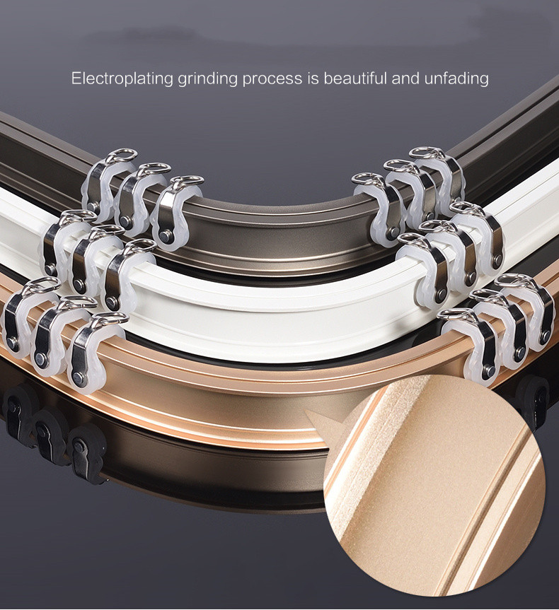 Ceiling/Wall Heavy-Duty Aluminium Bay Window Curtain Tracks | Curtains ...