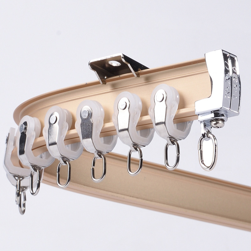 Ceiling/Wall Heavy-Duty Aluminium Bay Window Curtain Tracks | Curtains ...