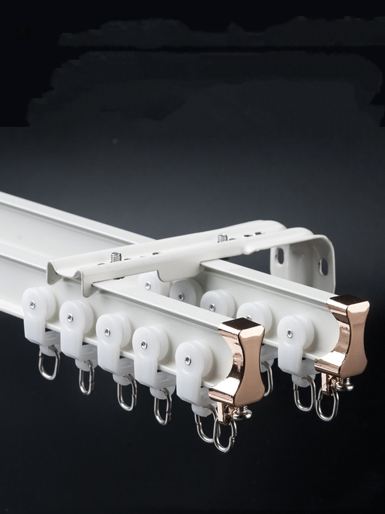 Single/Double Aluminium Bendable Curtain Track For Bay Windows ...