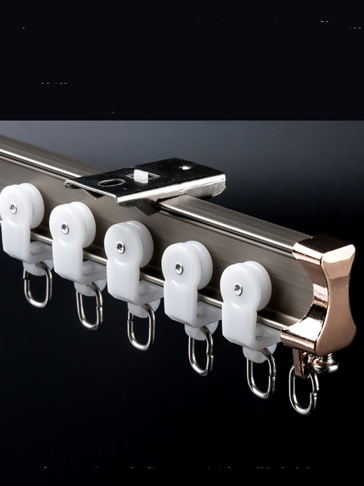 Single/Double Aluminium Bendable Curtain Track For Bay Windows ...