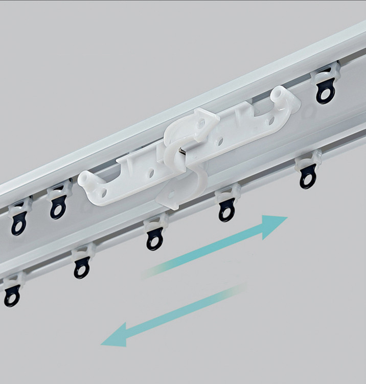 CHRY36 Concealed Aluminium Ceiling Double Curtain Tracks White Black ...