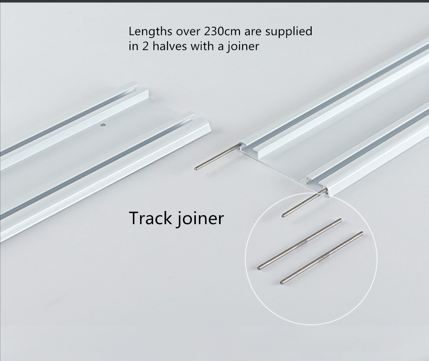 CHRY36 Concealed Aluminium Ceiling Double Curtain Tracks White Black ...