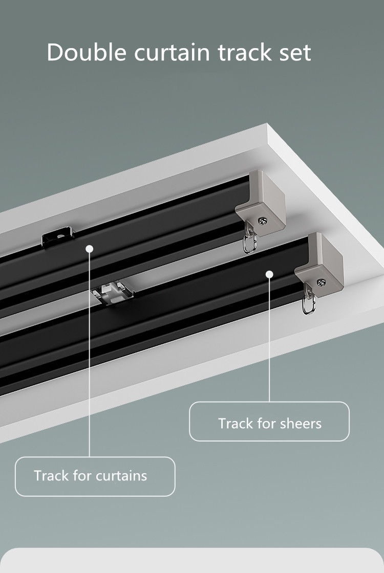 CHRY4120 Heavy Duty Aluminium Curtain Track Ceiling/Wall Mounted ...