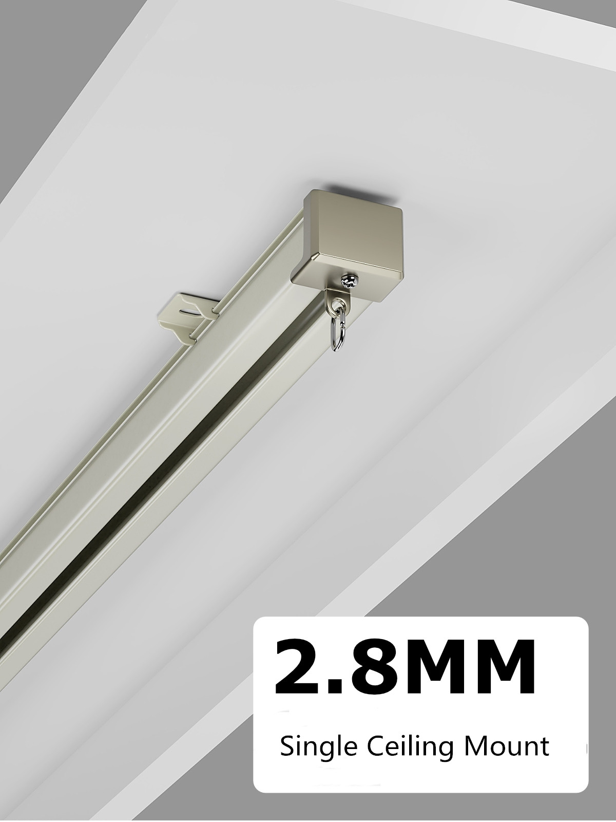 CHRY4120 Heavy Duty Aluminium Curtain Track Ceiling/Wall Mounted ...