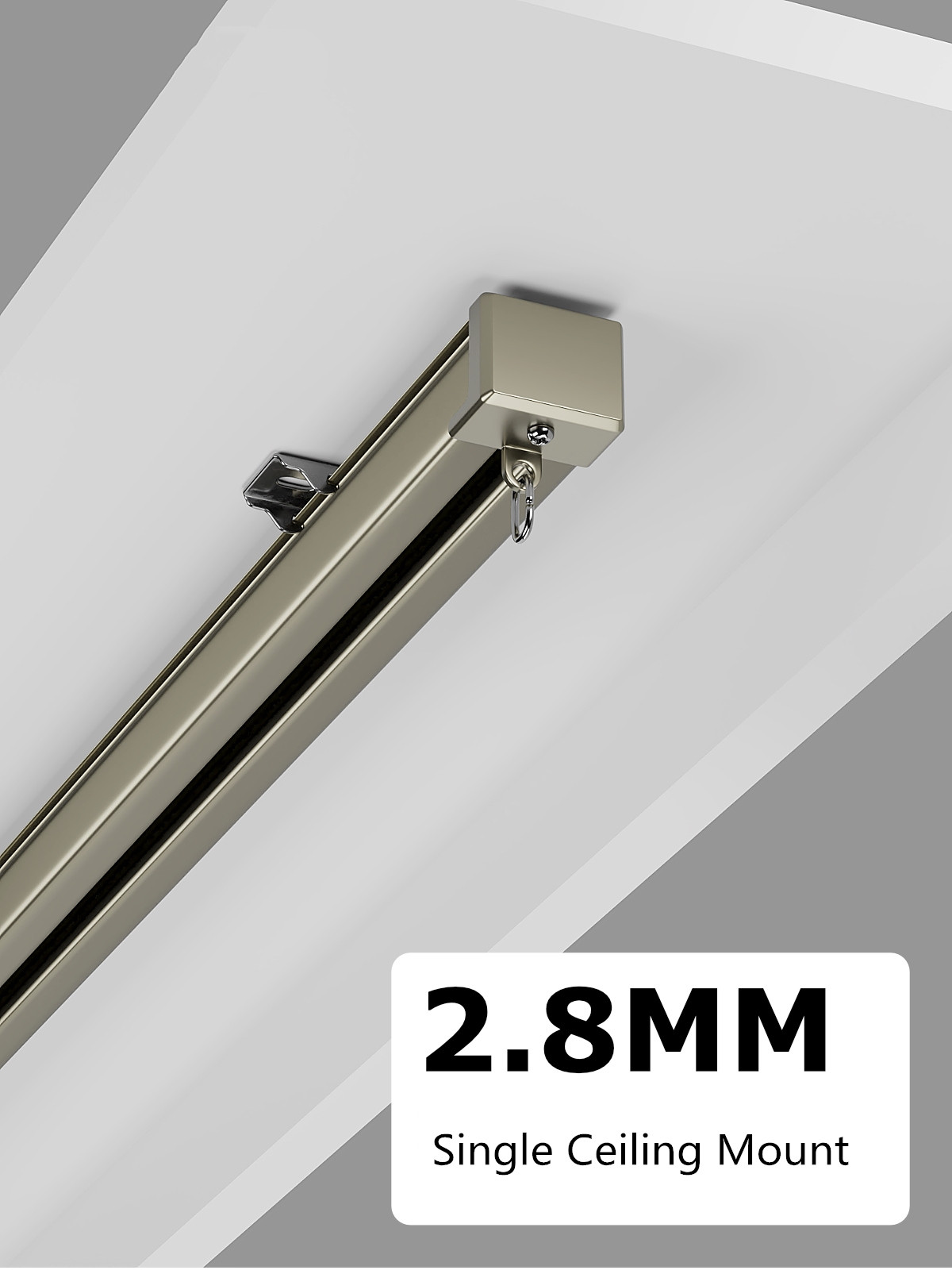 CHRY4120 Heavy Duty Aluminium Curtain Track Ceiling/Wall Mounted ...