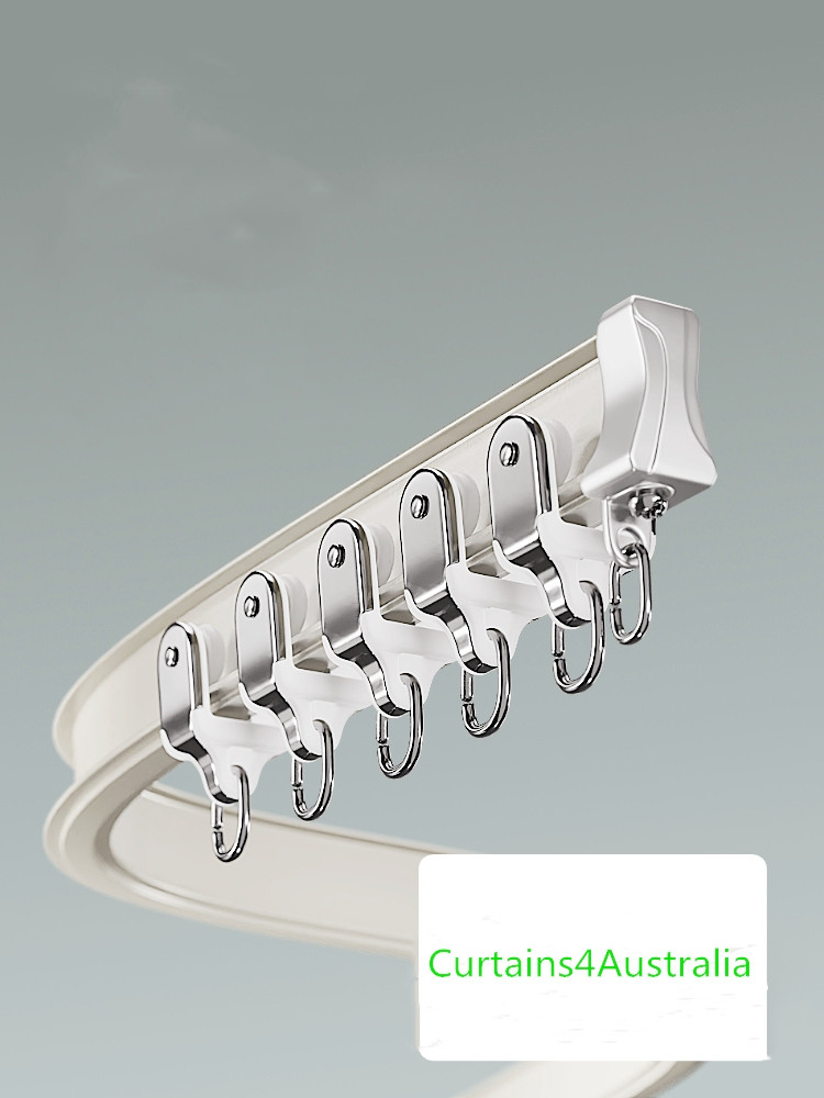 White Black Bendable Metal Curtain Track Ceiling Wall Mounted ...