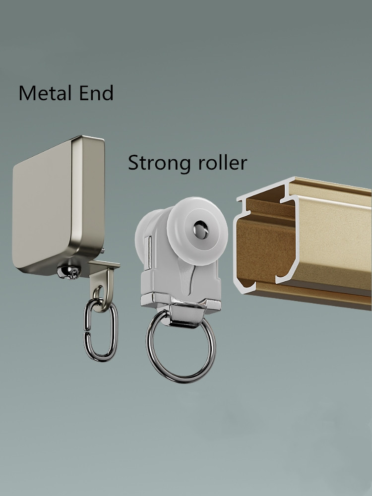 Ceiling/Wall Triple Layer Curtain Tracks With Valance Rail | Curtains 4 ...