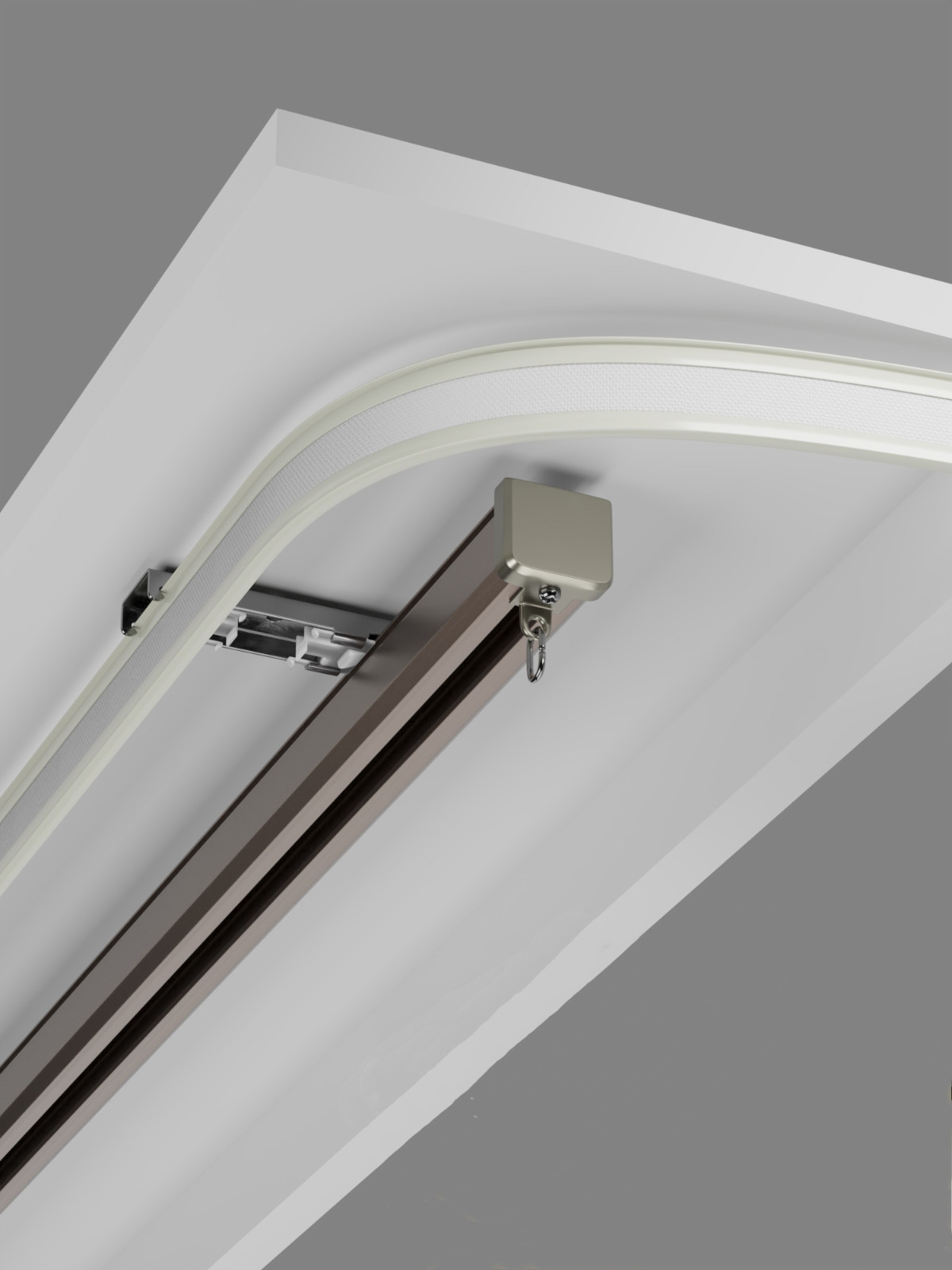 CHRY4325 White Gold Blue Ceiling Curtain Track And Valance Rail ...