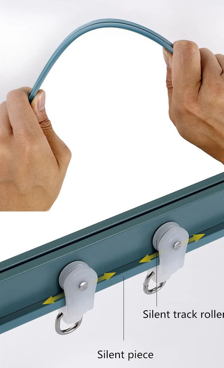 Double Ceiling Mount Curved Drapery Track For Bay Windows | Curtains 4 ...