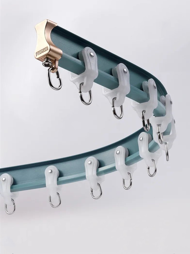 Double Ceiling Mount Curved Drapery Track For Bay Windows | Curtains 4 ...