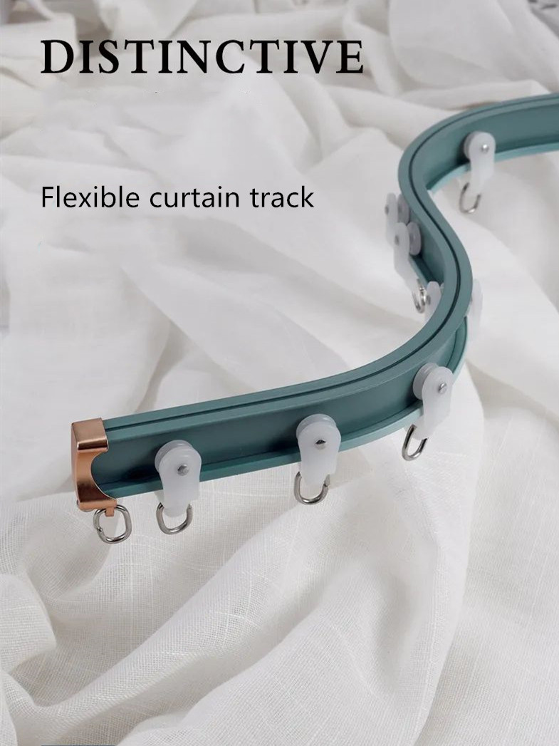 Bay Window Single Flexible Curtain Track Ceiling Wall Mount | Curtains ...
